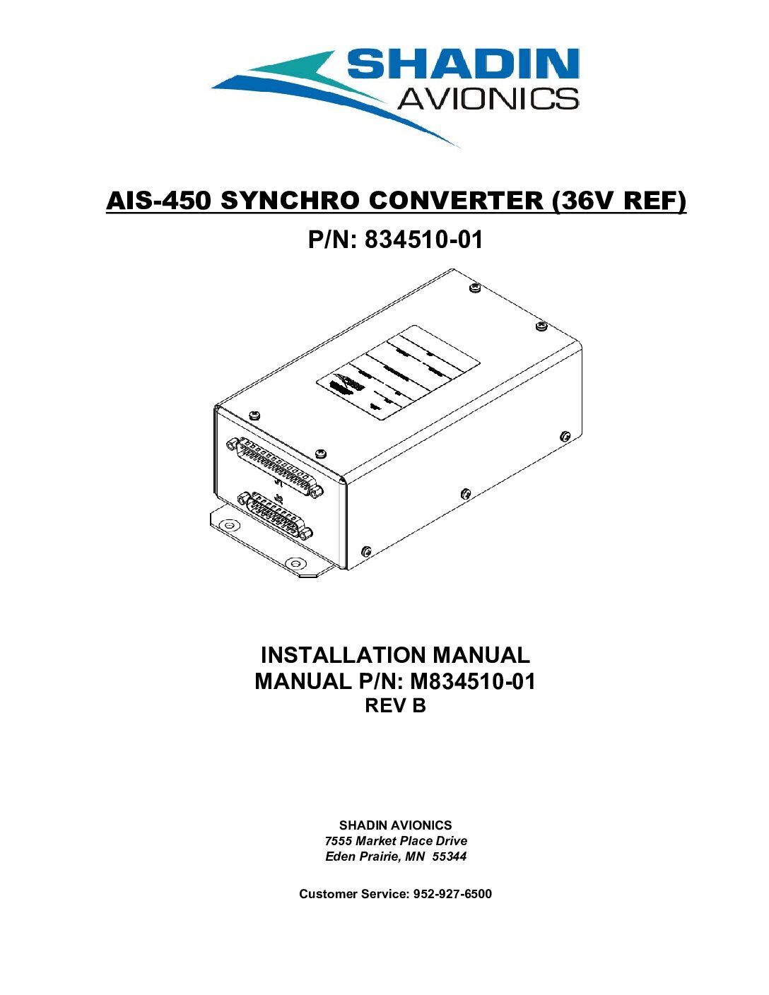 M834510-01B | Shadin Avionics